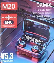 M20 Tws Wireless Earbuds With Noise Cancelling Feature - Bluetooth Headphone